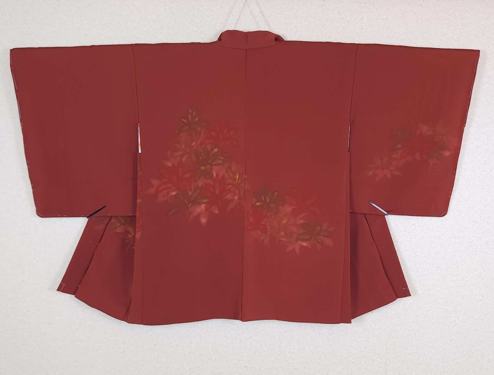 Red Haori with hand-painted flowers - diy district